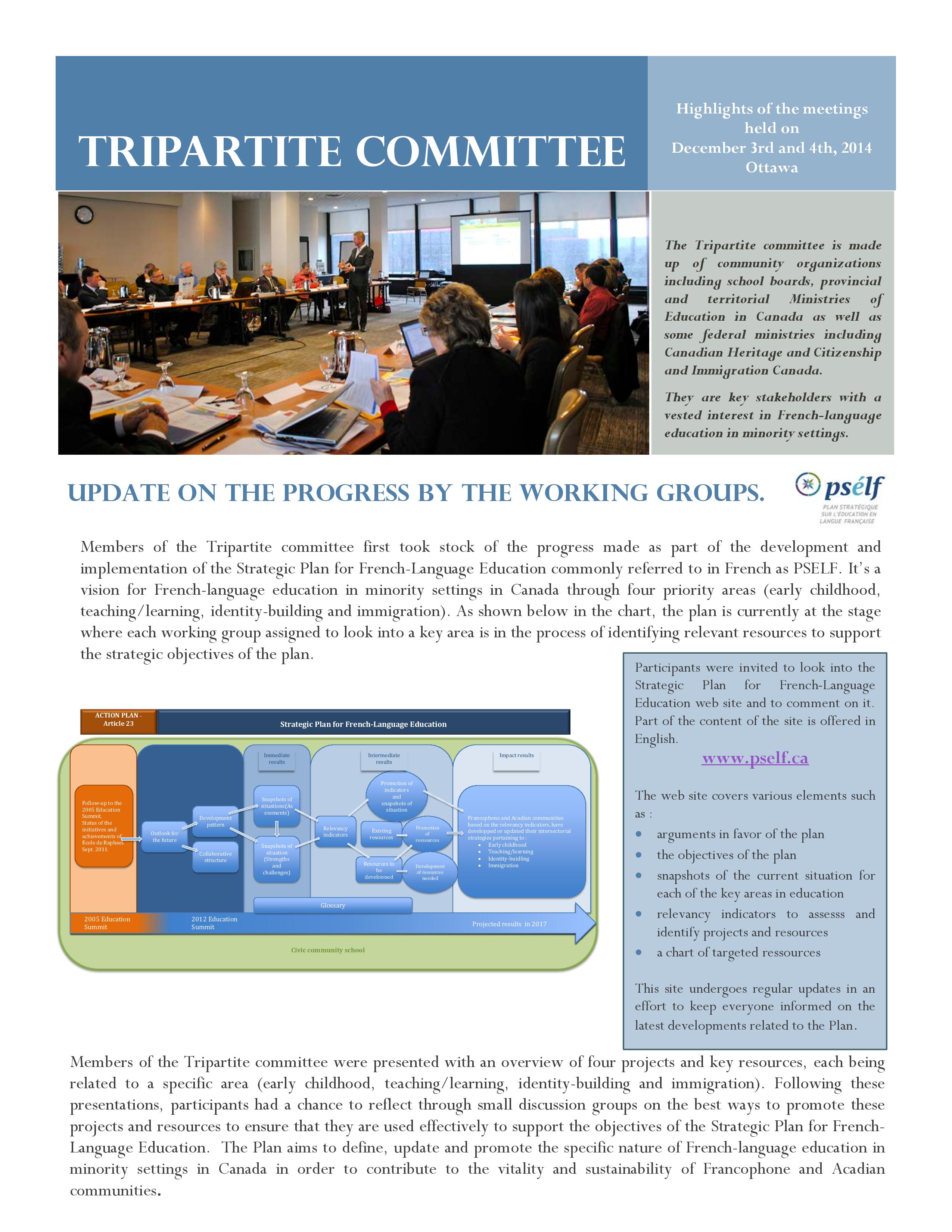 Tripartite Comittee Meeting held on December 3rd and 4th, 2014 in ...